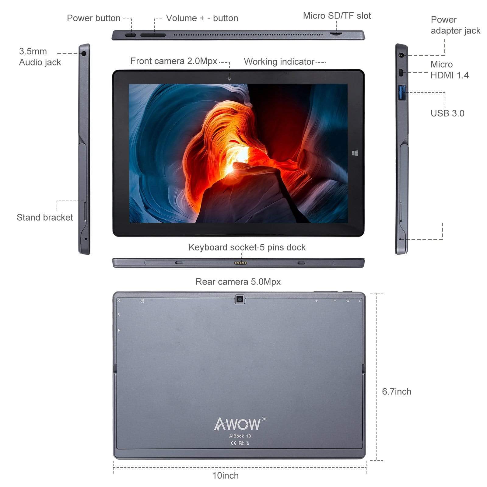AWOW AiBook 10 - 2in1 Laptop - N4120